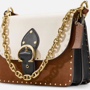Coach | Bags | Coach Beat Shoulder Bag In Colorblock With Rivets | Poshmark